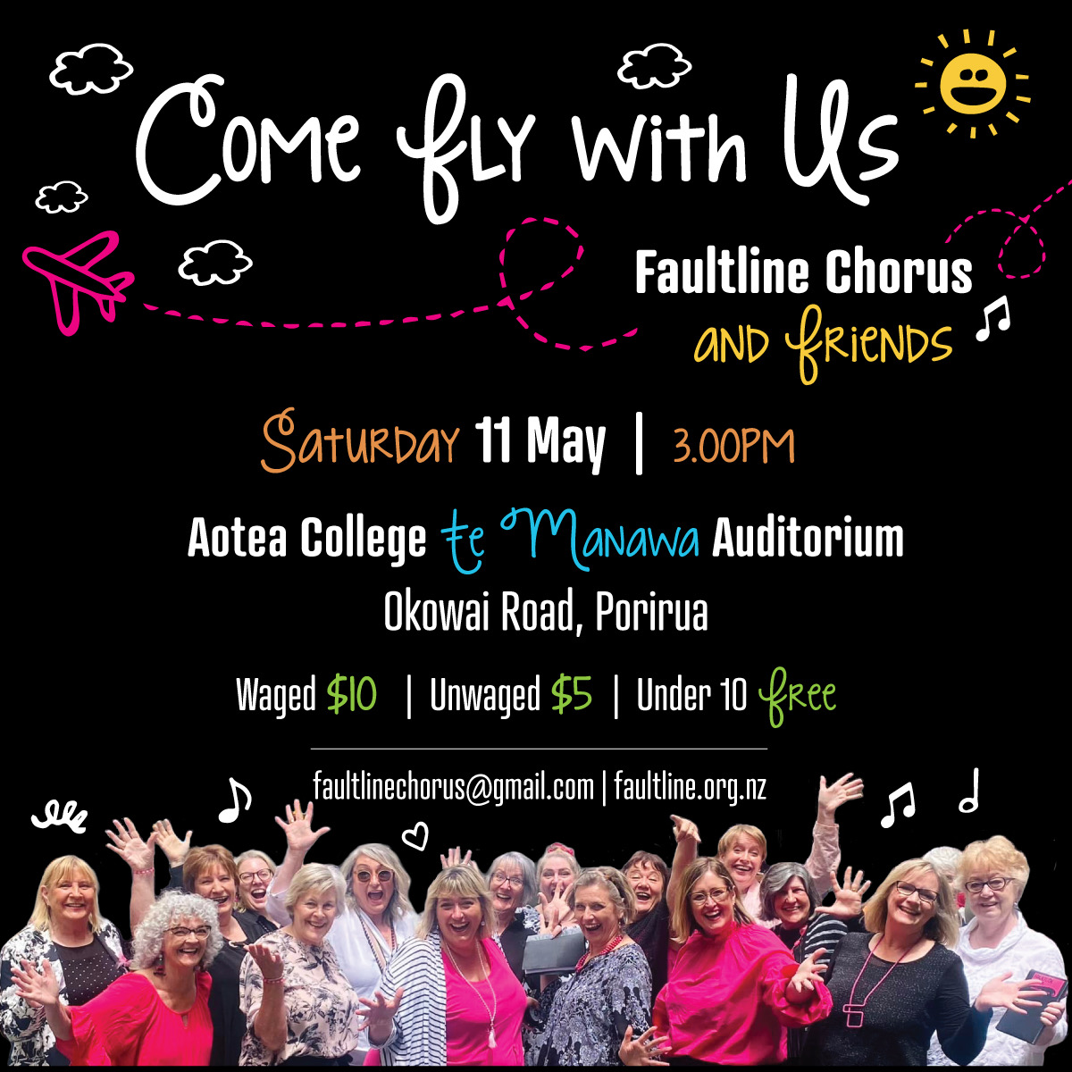 Faultline Chorus - 2024-05-07 - Chorus news item: Come Fly with Us ...